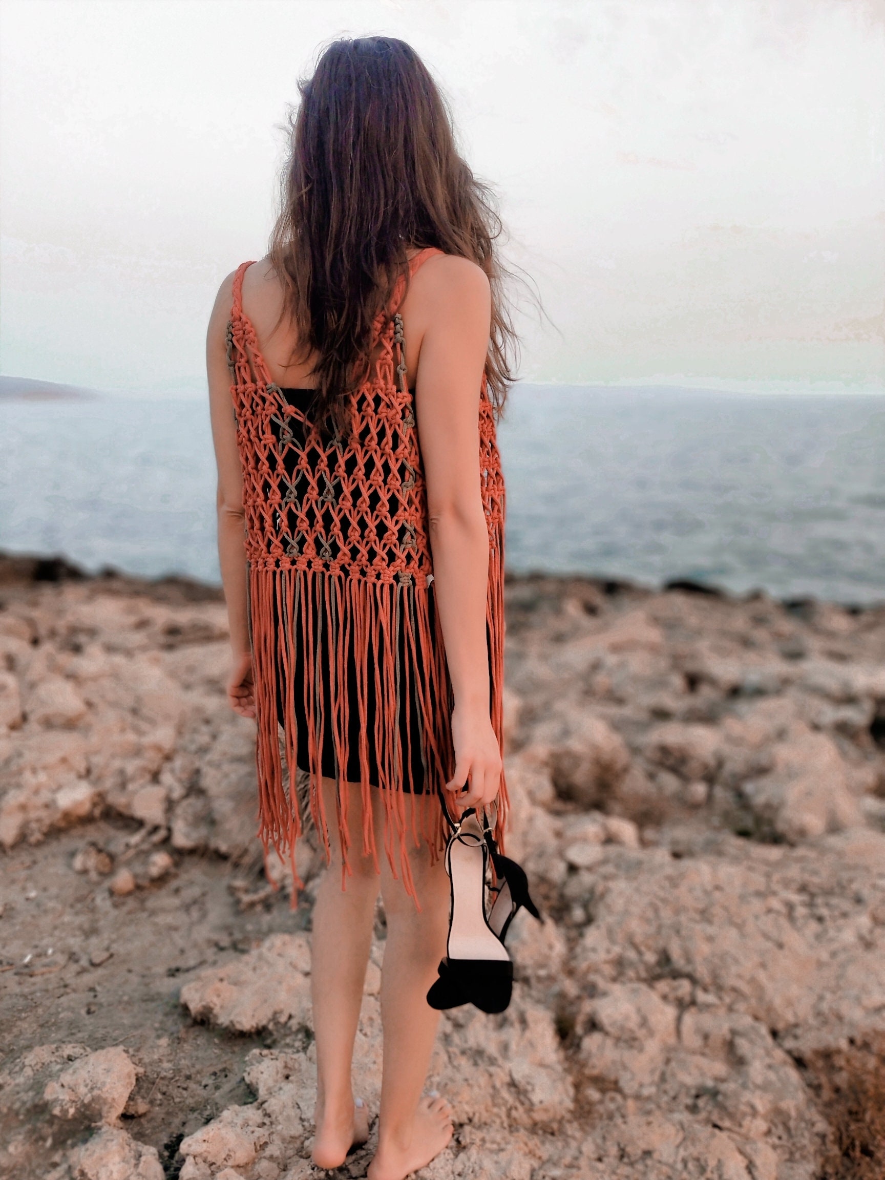 Macrame Dress Boho Eco-friendly Sustainable Swimwear - Etsy