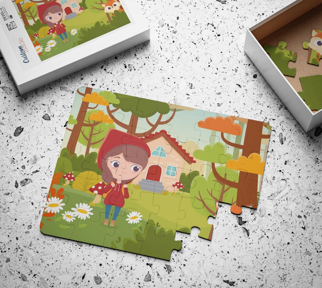 Little Red Riding Hood Puzzle for Kids Handcrafted Fairy - Etsy