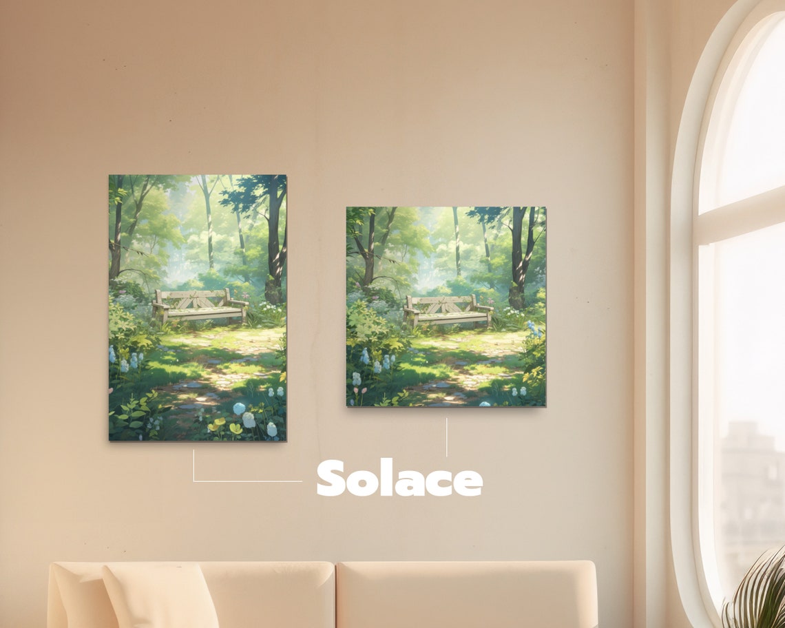 Solace Anime Poster Enchanted Beautiful Forest Landscape Wall Art Lush ...