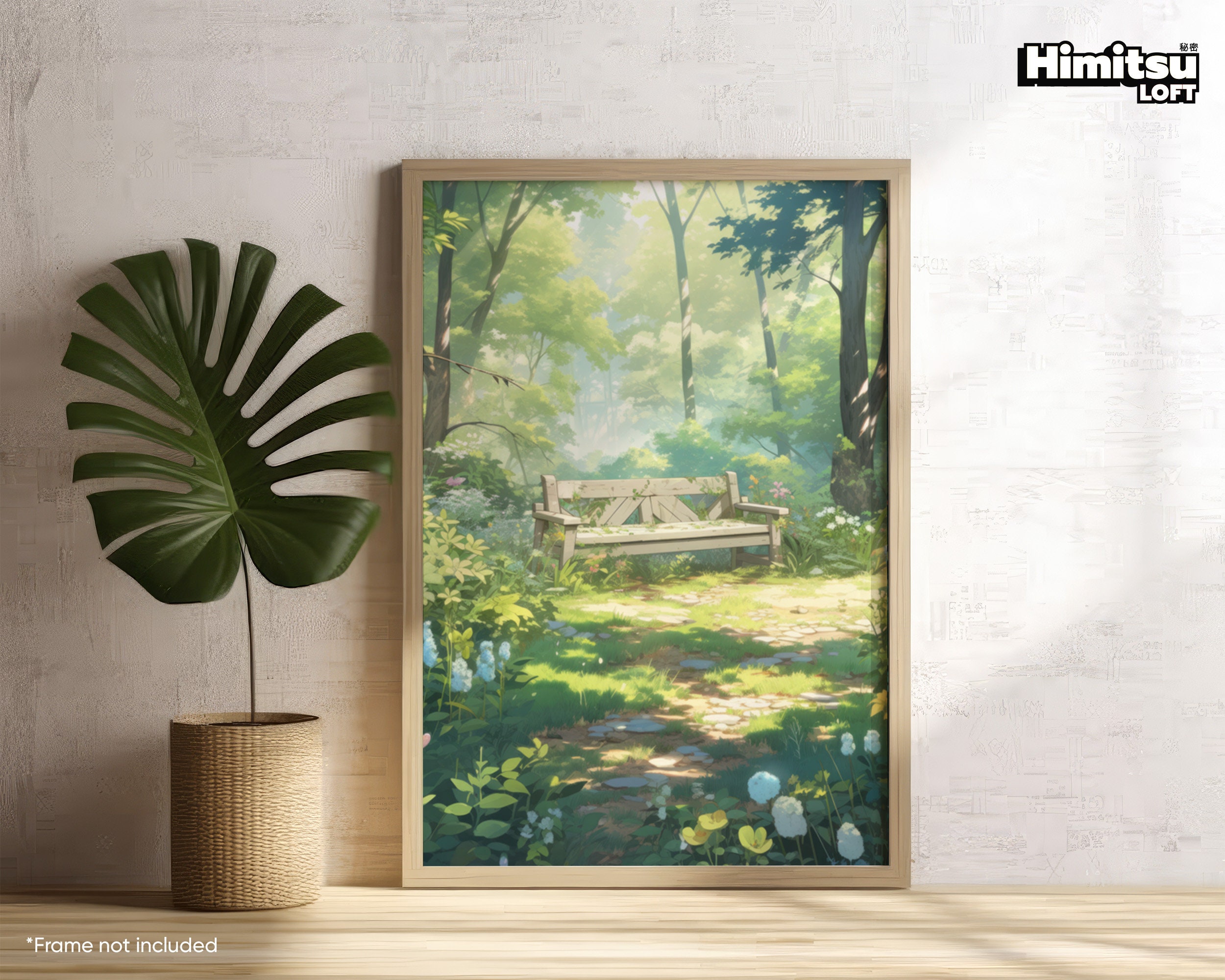 Solace Anime Poster Enchanted Beautiful Forest Landscape Wall Art Lush ...