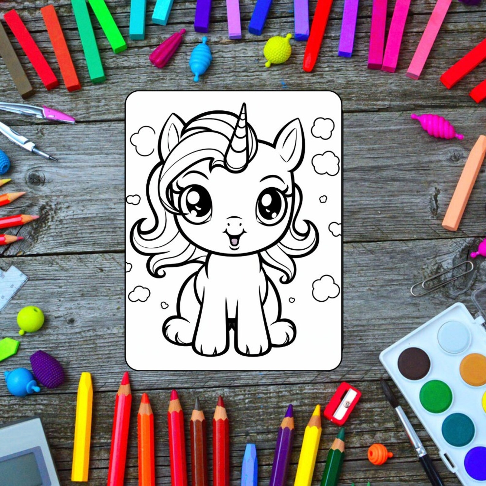Magical Unicorn Coloring Book for Kids Lovely Unicorns - Etsy