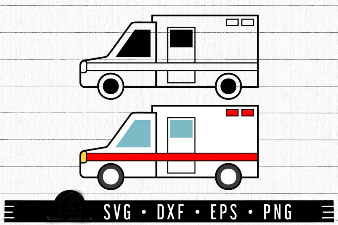 Ambulance Van SVG EMT Emergency Vehicle Cut Files - Etsy