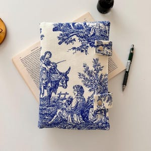 Toile De Jouy Fabric,book Sleeve, Book Bag, Book Purse, Book Protector ...
