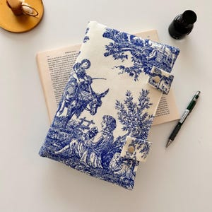 Toile De Jouy Fabric,book Sleeve, Book Bag, Book Purse, Book Protector ...