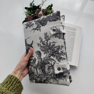Toile De Jouy Fabric,book Sleeve, Book Bag, Book Purse, Book Protector ...