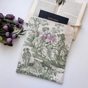 Toile De Jouy Book Sleeve ,handmade Custom Book Sleeve, Personalized ...