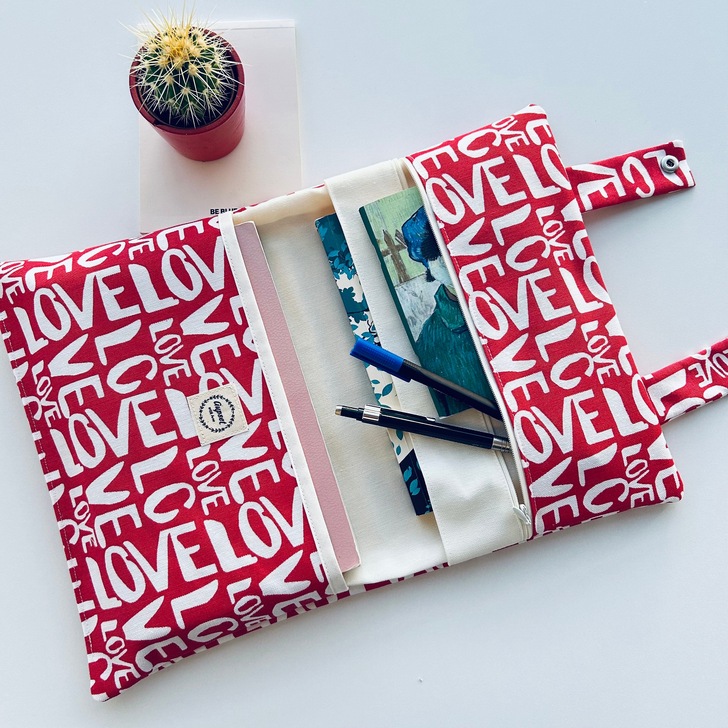 Handmade Red 'love' Book Organizer – Charming and Functional Accessory ...