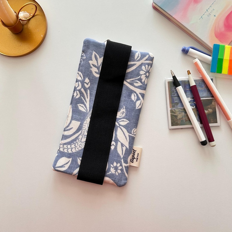 Elastic Pen Pouch for Notebook – Zipper Pencil Case With Pocket – Fits ...