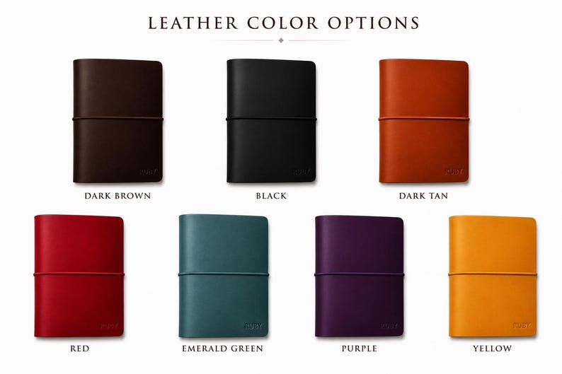 A5 Leather Trifold Notebook Cover: Refillable Journal With Elastic ...