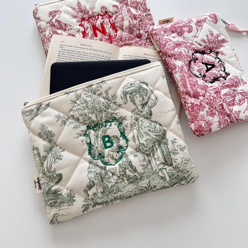 Custom Kindle Sleeve, Monogrammed E-reader Cover, Handmade Gift for ...