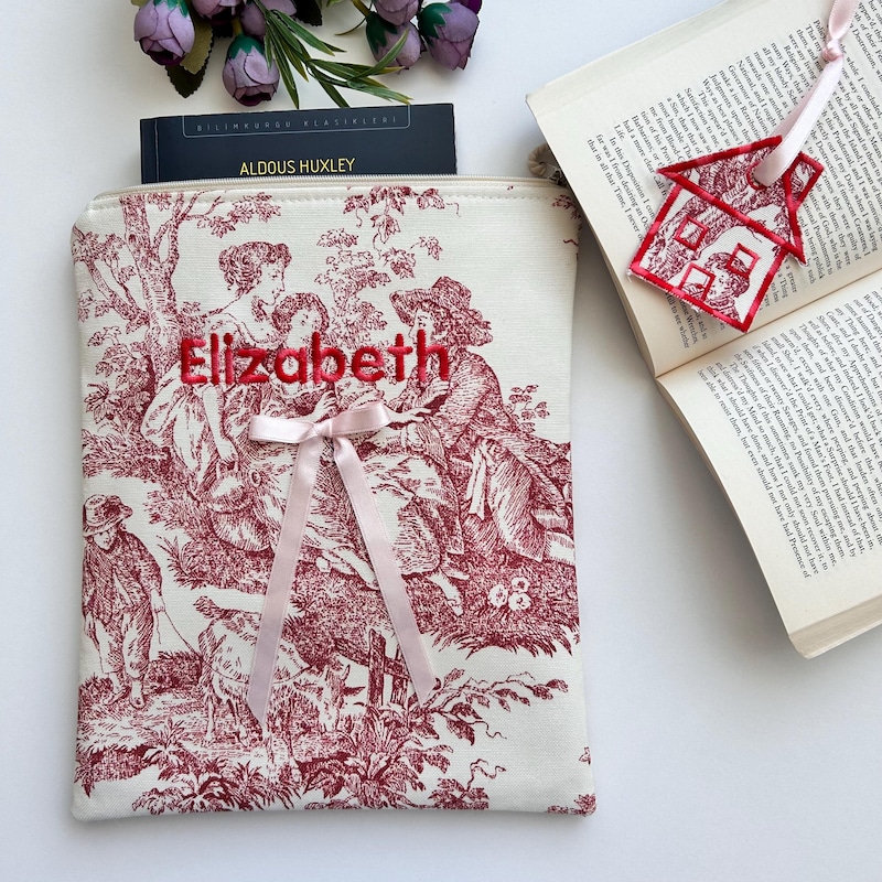 Blue and Gray Book Sleeve - Etsy