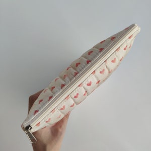 Cream With Soft Red Heart Pattern Book Cover - Etsy
