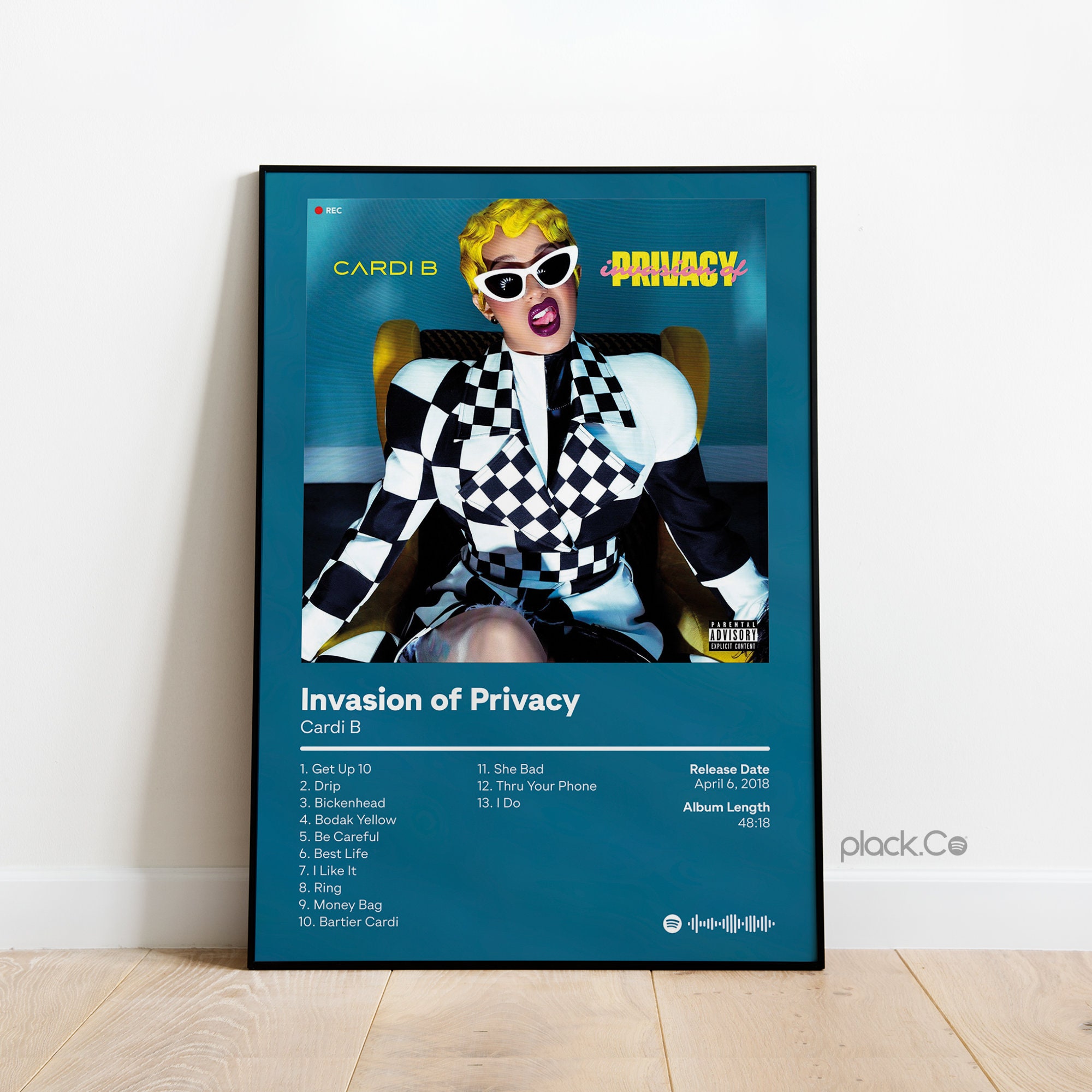 Cardi B Invasion of Privacy Custom Album Print Hip Hop Wall Art ...