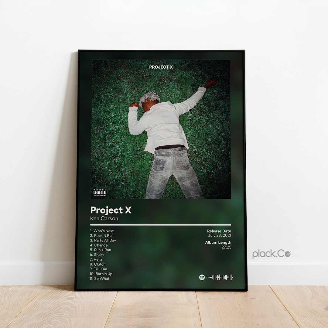 Ken Carson Project X Custom Album Poster Hip Hop Print Ken Carson Print ...