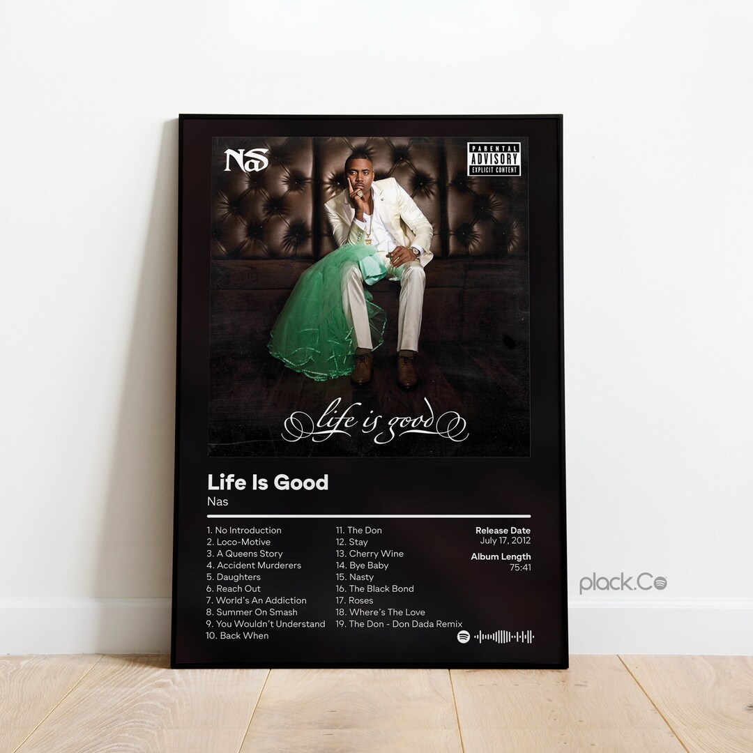 Nas Life is Good Custom Album Poster Nas Poster Custom Album Hip Hop ...