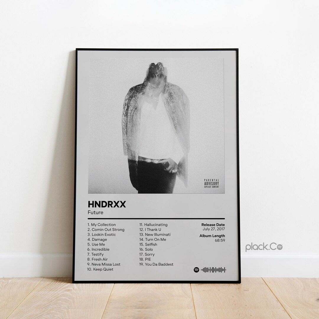Future HNDRXX Hip Hop Album Poster Custom Album Cover Future Rapper ...