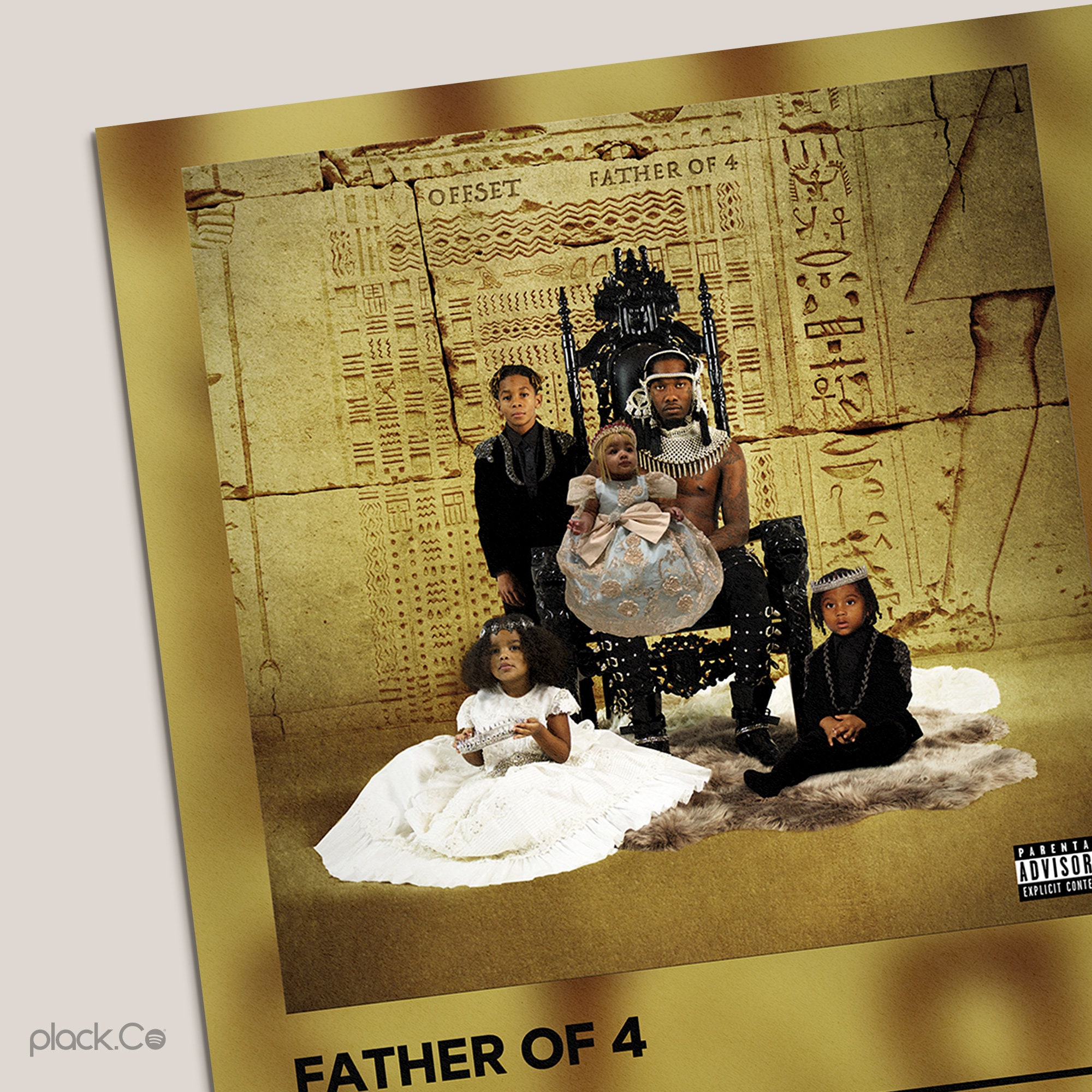 Offset Father of 4 Custom Album Poster Hip Hop Wall Art Custom Album ...