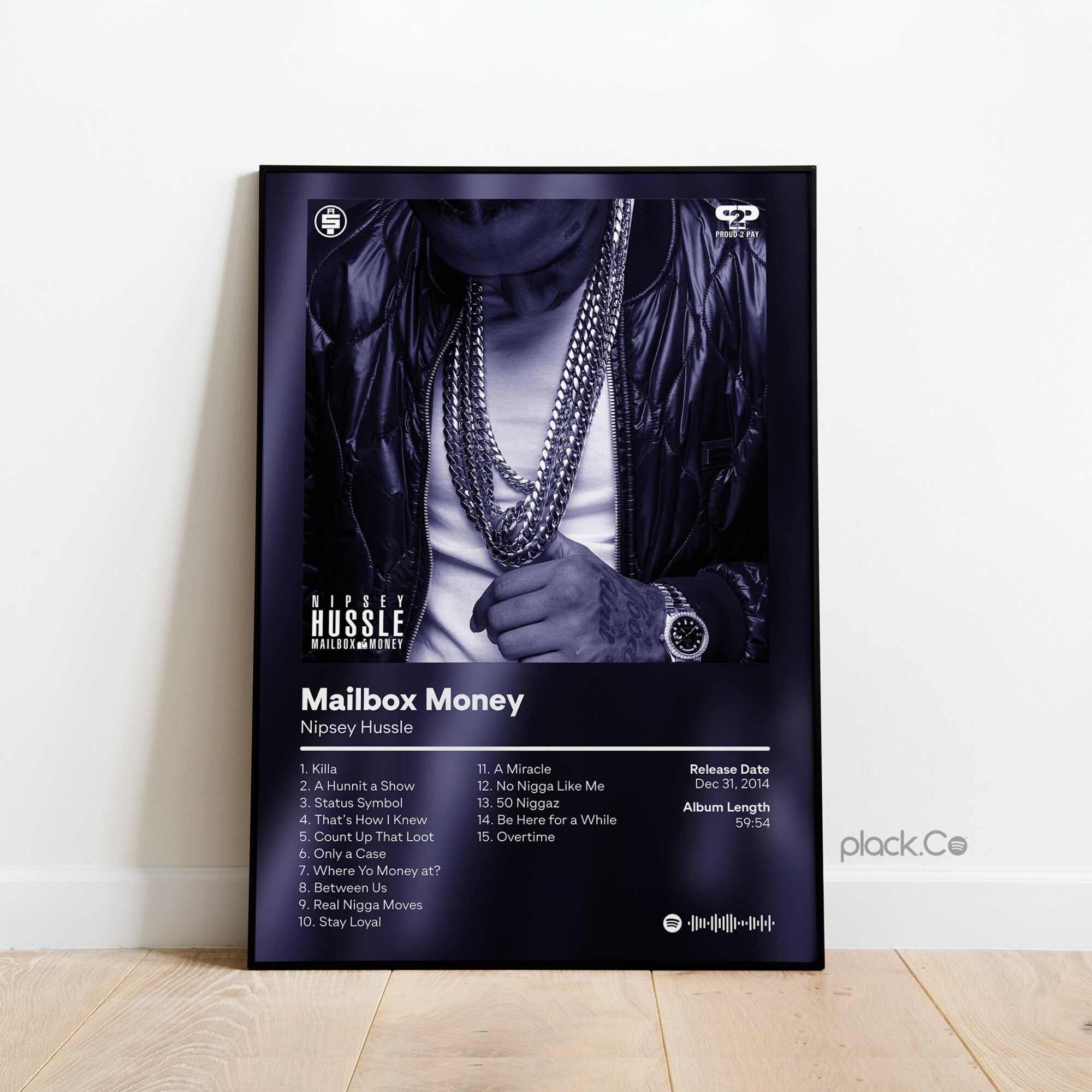 Nipsey Hussle Mailbox Money Custom Album Poster Hip Hop Wall Art Custom ...