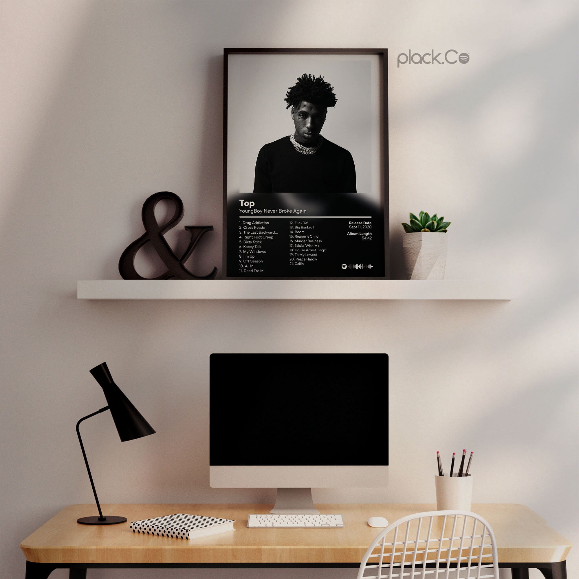 NBA Youngboy Top Hip Hop Wall Art Custom Album Poster Youngboy Never ...