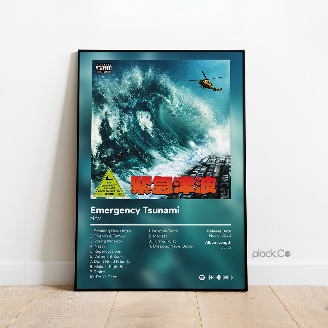 NAV Emergency Tsunami Custom Album Print Hip Hop Wall Art Personalized ...