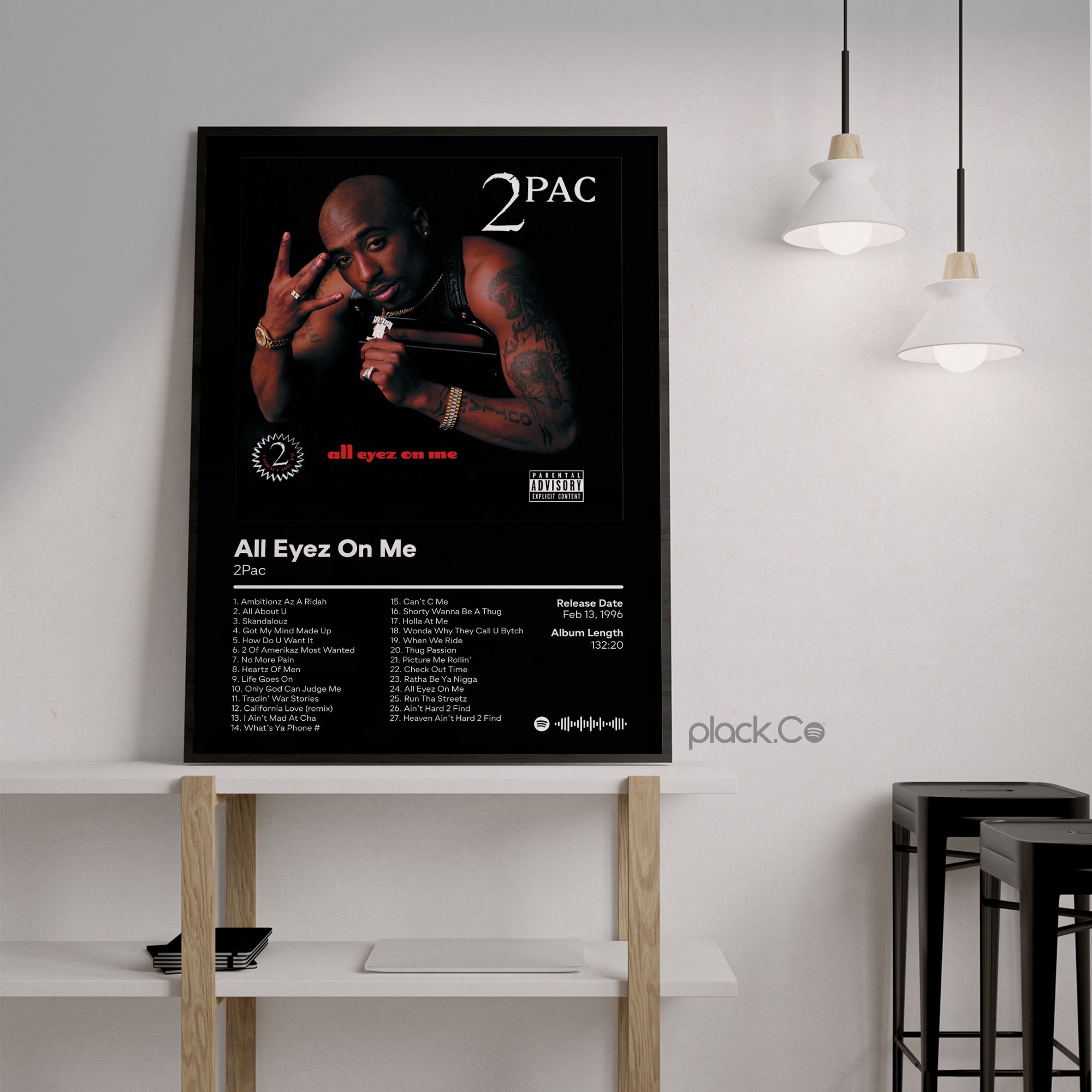 Tupac Shakur Rapero Leyenda de Rap Póster, 2Pac Hip Hop, Tupac All Eyez ...