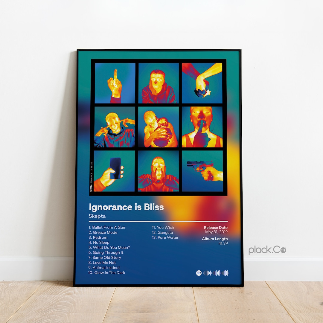 Skepta Ignorance is Bliss Custom Album Poster Hip Hop Wall Art ...