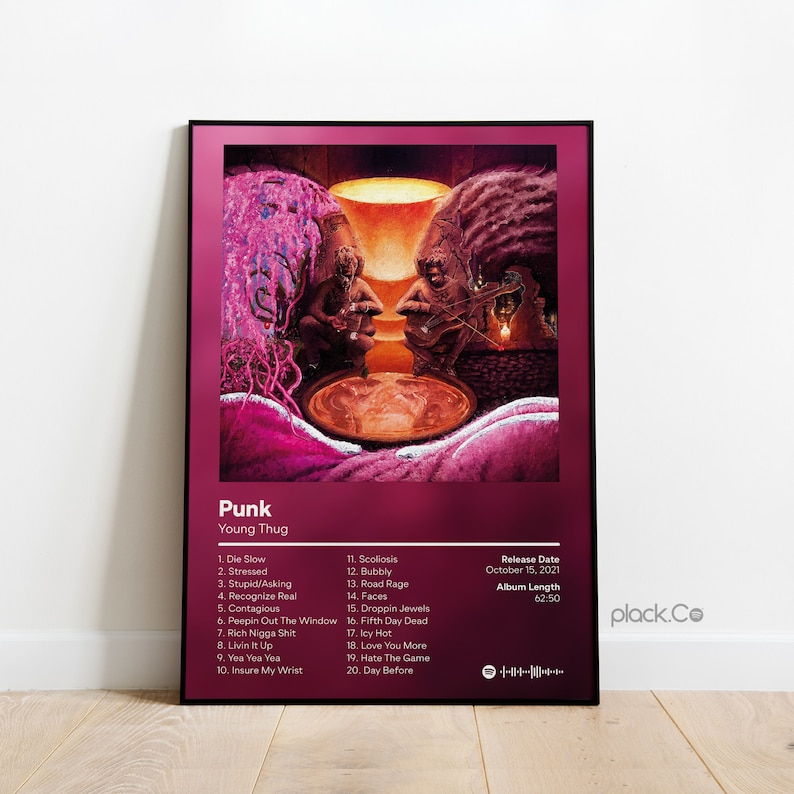 Young Thug Punk Custom Album Poster Hip Hop Wall Art Custom Album Cover ...