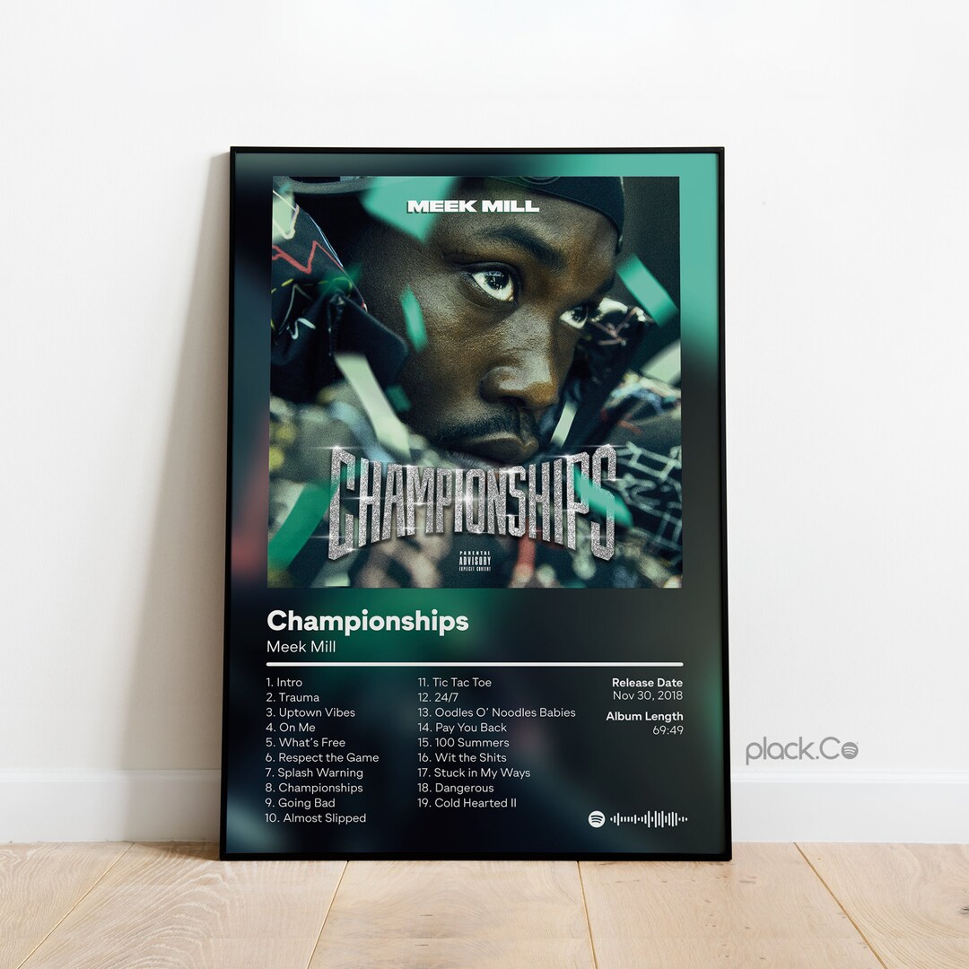Meek Mill Championships Custom Album Poster Hip Hop - Etsy UK