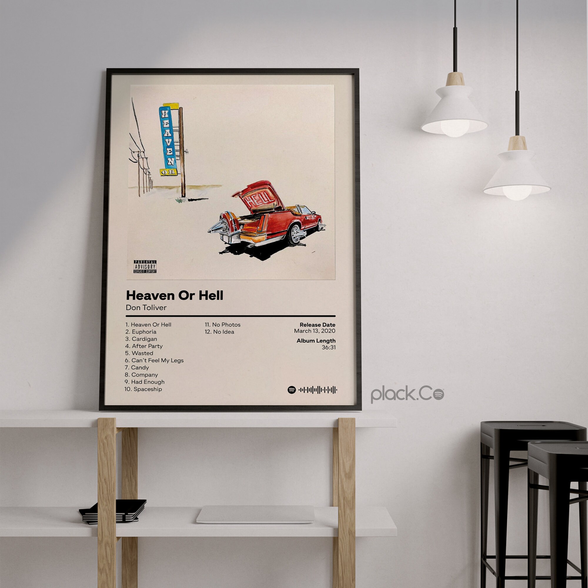 Don Toliver Heaven or Hell Custom Album Print Hip Hop Wall Art Custom ...