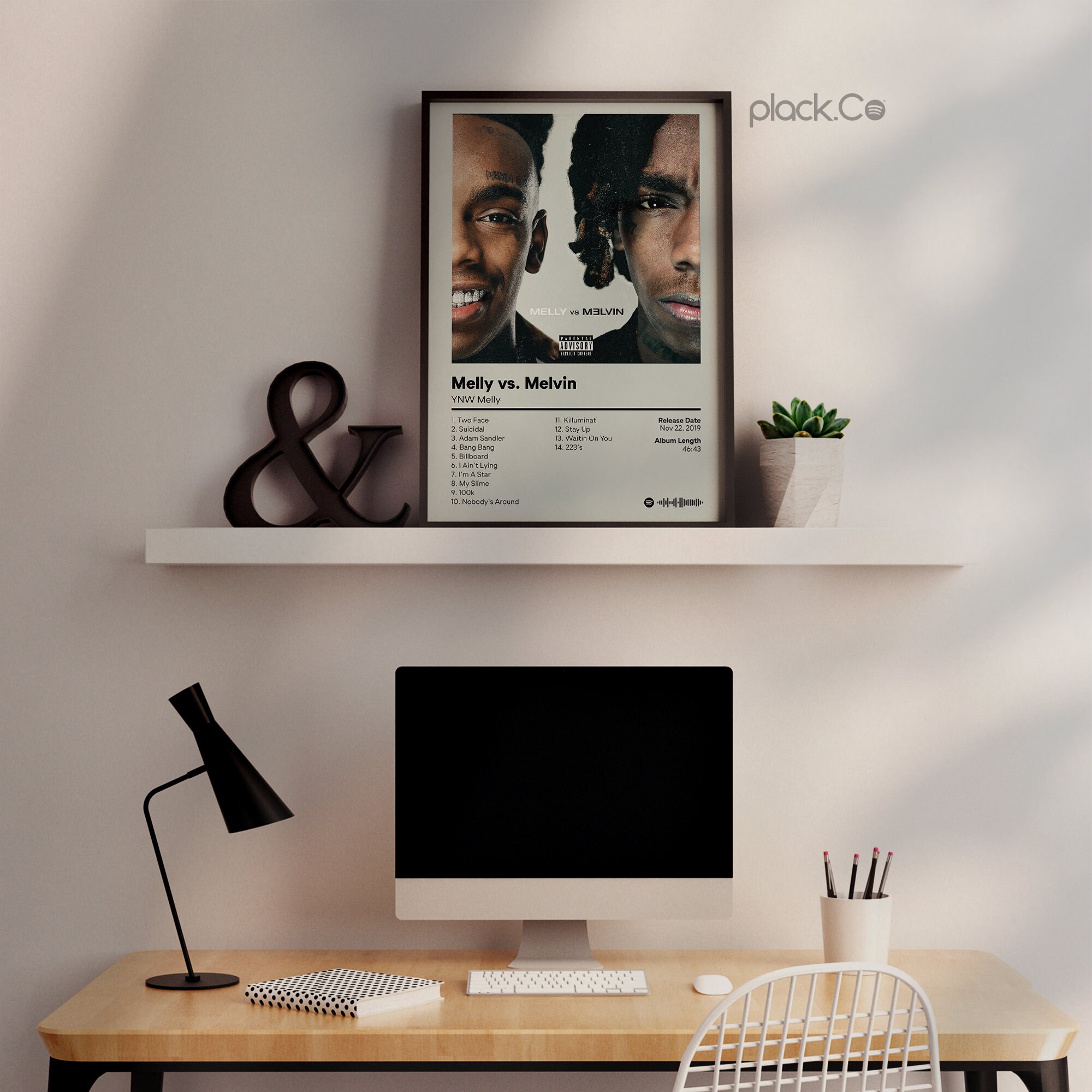 YNW Melly Melly vs Melvin Custom Album Print Hip Hop Wall Art ...