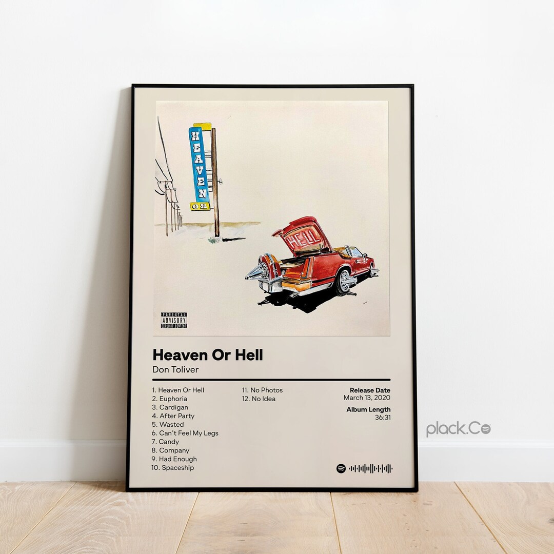 Don Toliver Heaven or Hell Custom Album Print Hip Hop Wall Art Custom ...