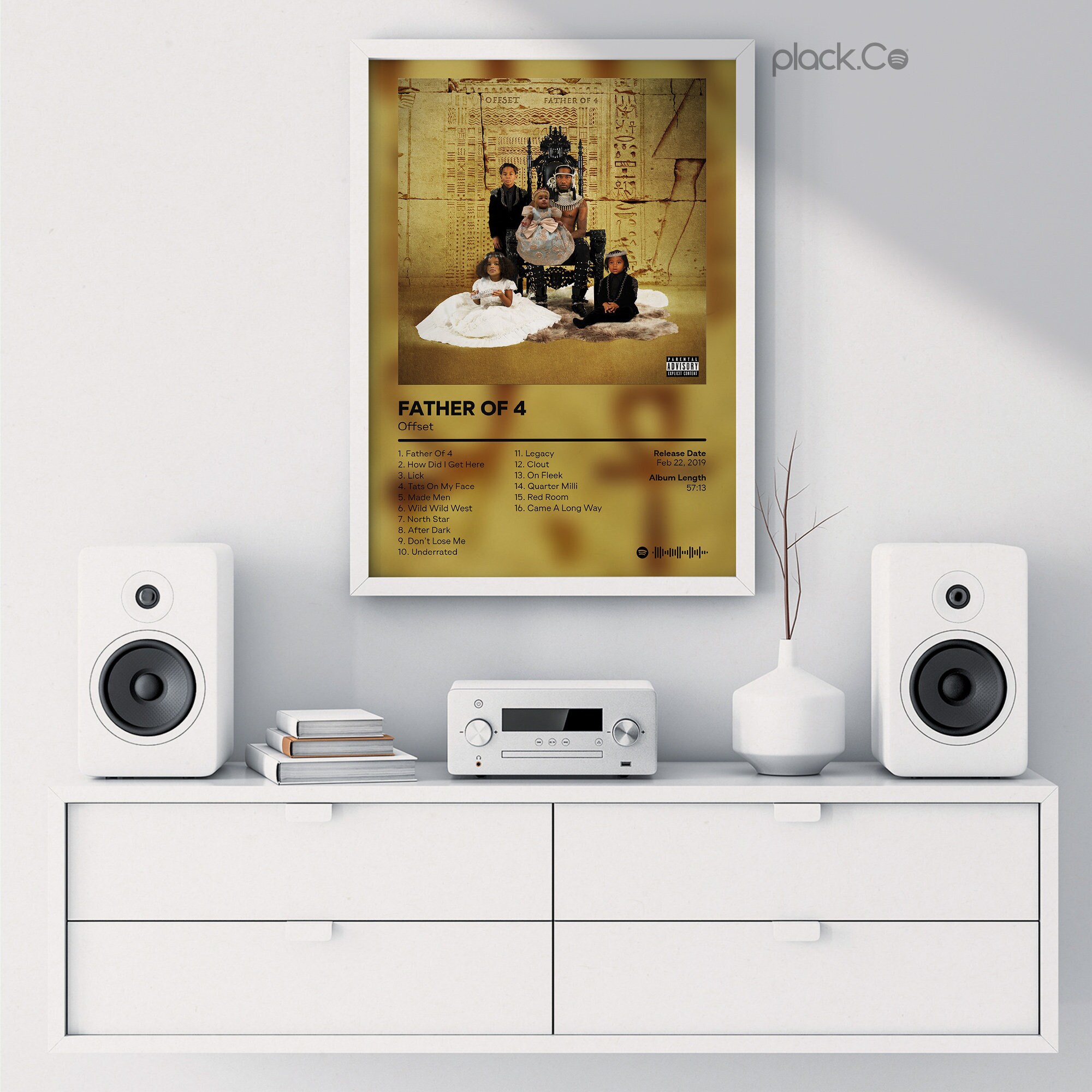 Offset Father of 4 Custom Album Poster Hip Hop Wall Art Custom Album ...