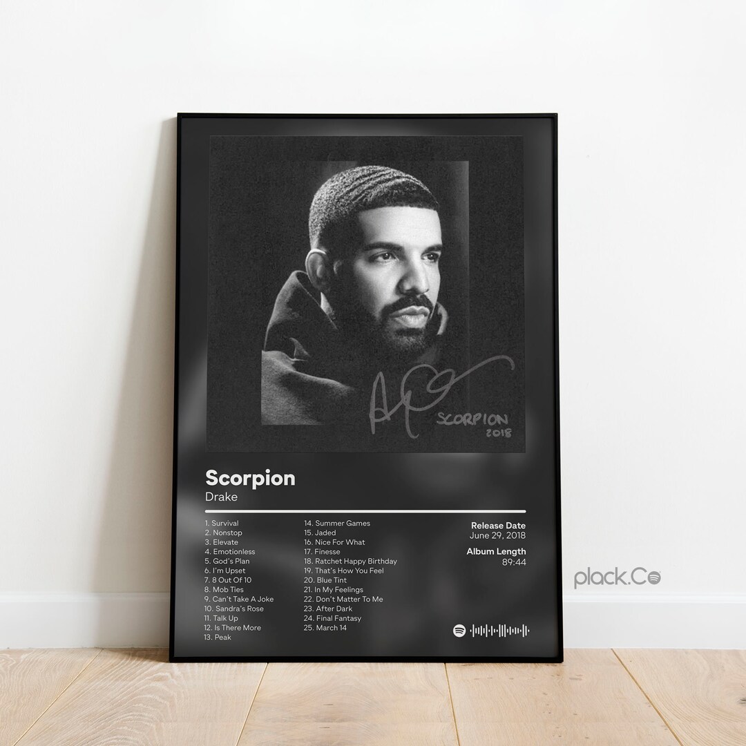Drake Scorpion Custom Album Cover Drake Print Custom Album Poster Hip ...