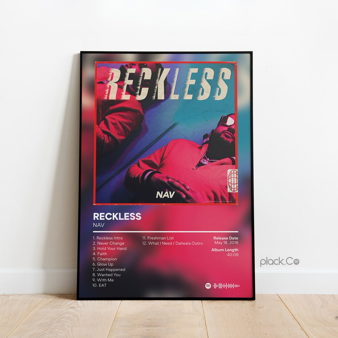 NAV Reckless Custom Album Print Hip Hop Wall Art Personalized Album ...
