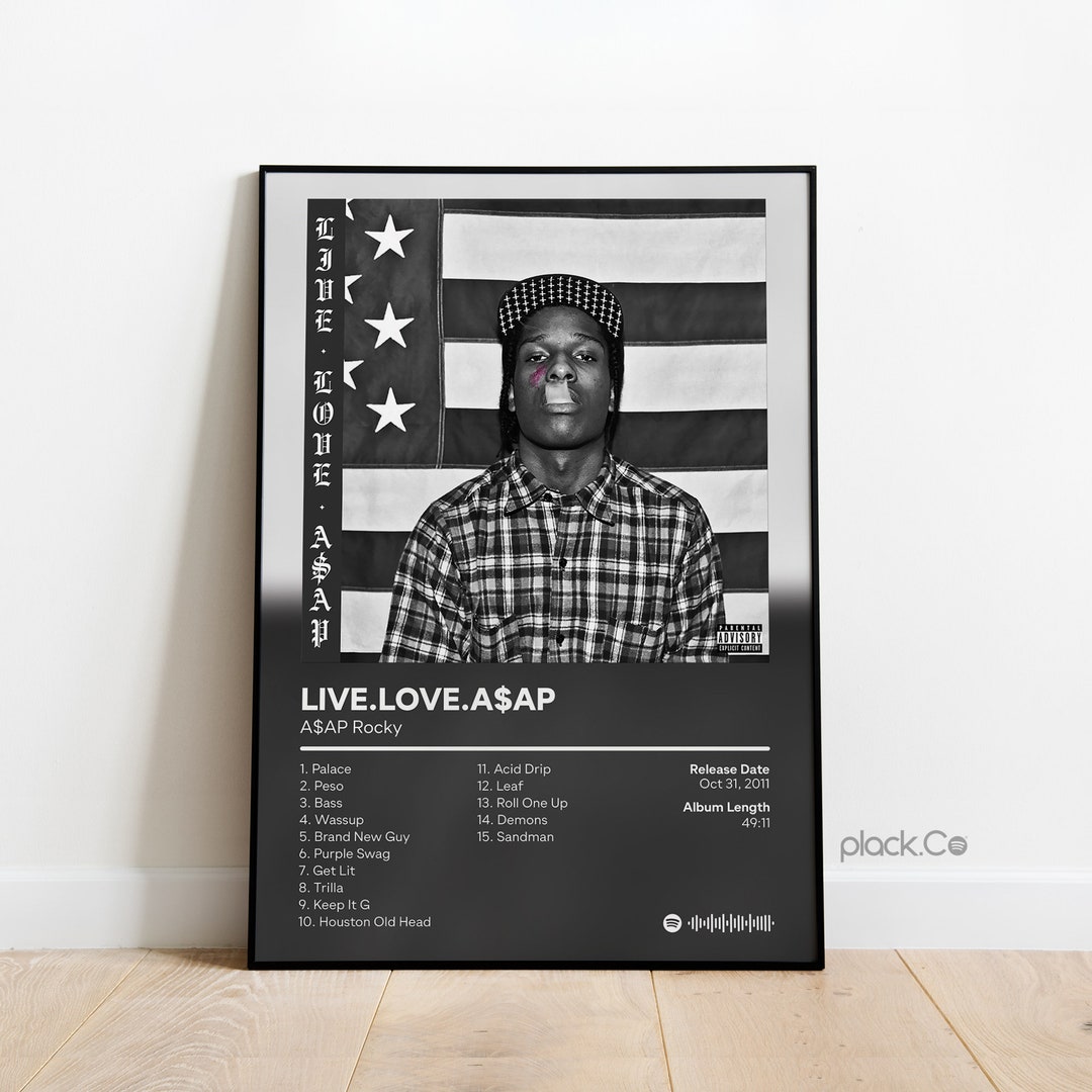 ASAP Rocky Live Love ASAP Custom Album Poster Hip Hop Wall Art Custom ...