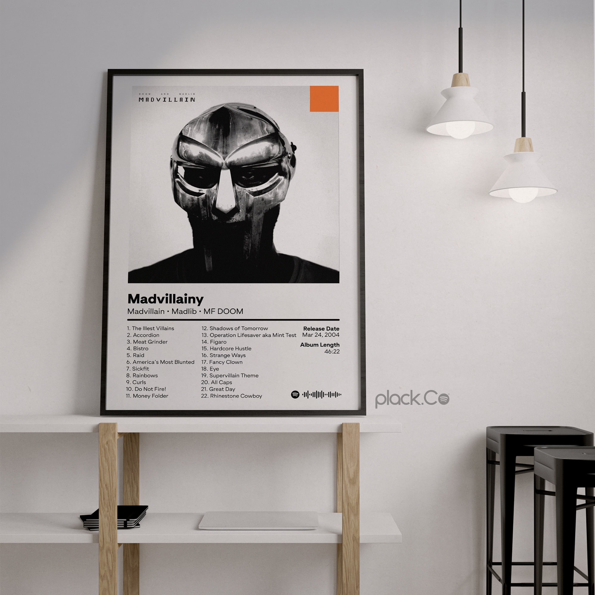MF DOOM & Madlib Madvillainy Custom Album Poster Hip Hop Wall Art Personalized Album Cover MF ...