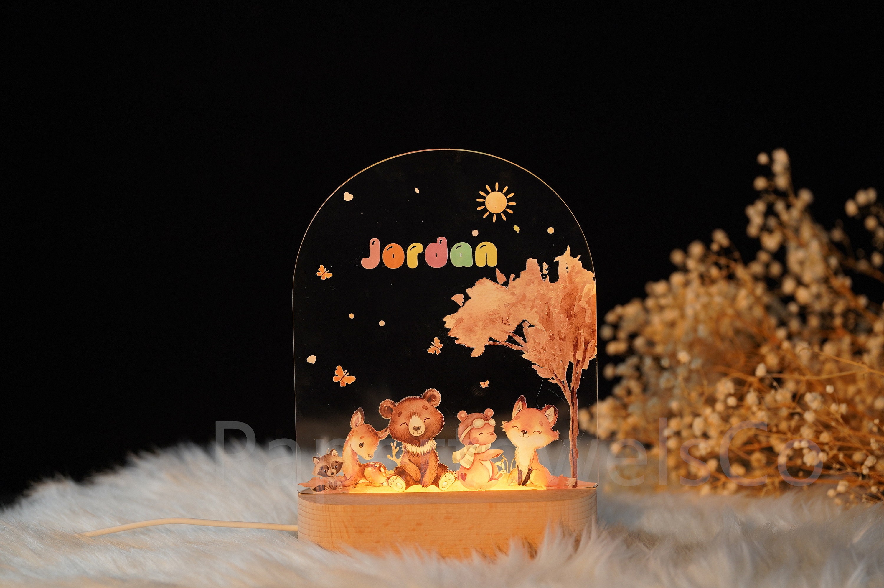 Personalised Night Lights, Baby Birth Gifts, Baby Night Lights , Birth ...