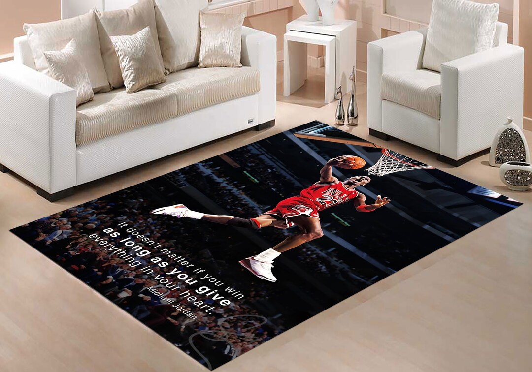 Basketball Court,basketball Rug,sport Rug,legendary Player Rug,quote ...