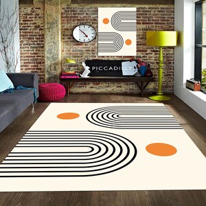 Retro Rug,mid Century Modern Wall Art Rug,colorful Rug,abstract Rug ...