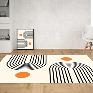 Retro Rug,mid Century Modern Wall Art Rug,colorful Rug,abstract Rug ...