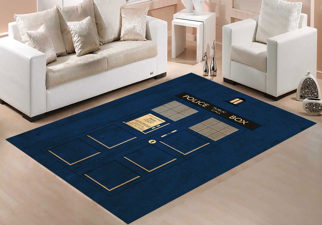 Dr Who Rug,police Box Rug,blue Rug,doctor Who Rug,round Rug,kids Room ...