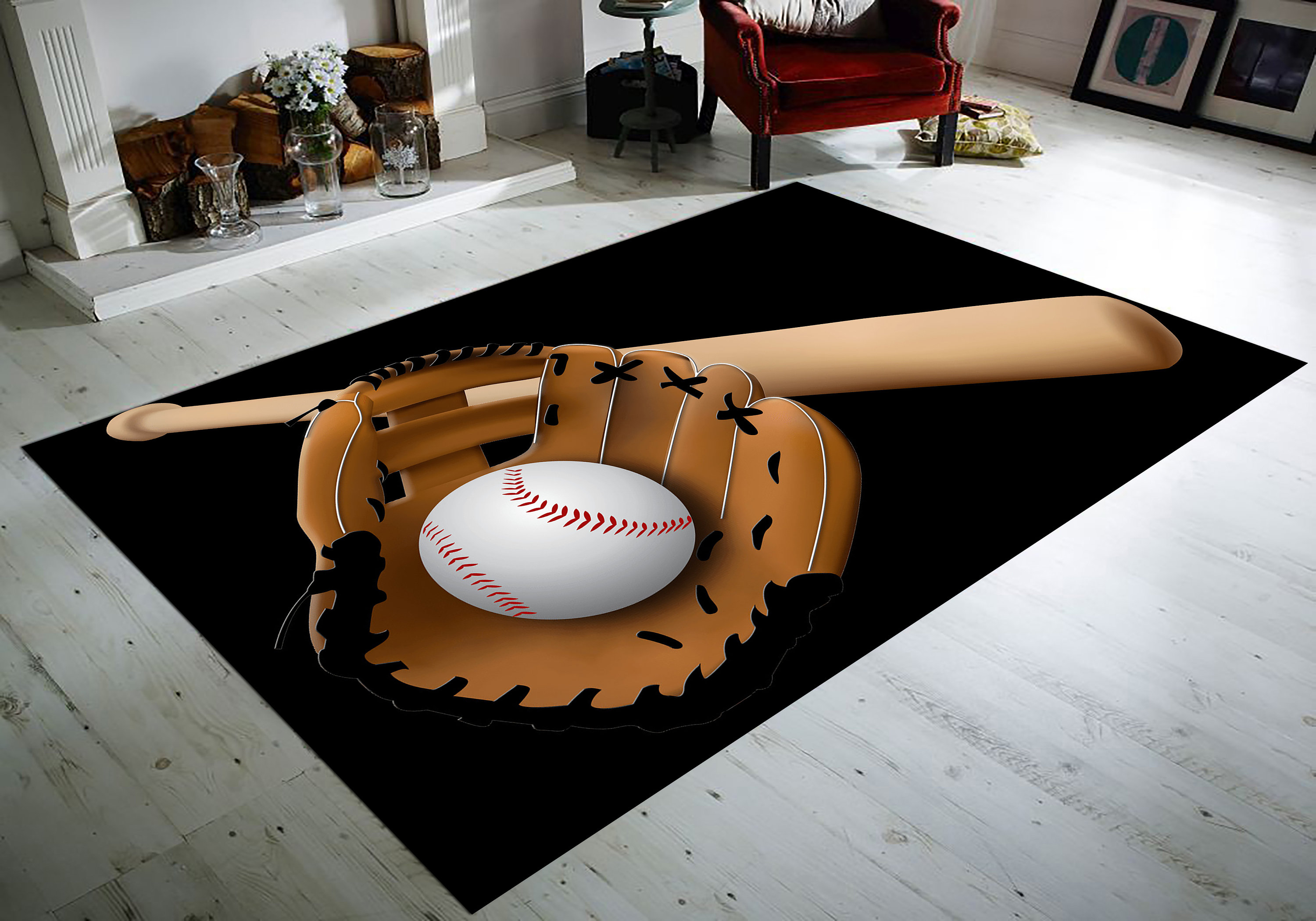 Baseball Sport Rug,baseball Pattern Rug,american Football Rug,baseball ...