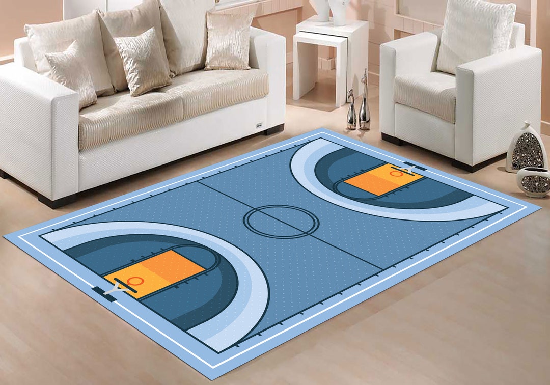Basketball Court,basketball Rug,player Rug,colorul Rug,sport Rug ...