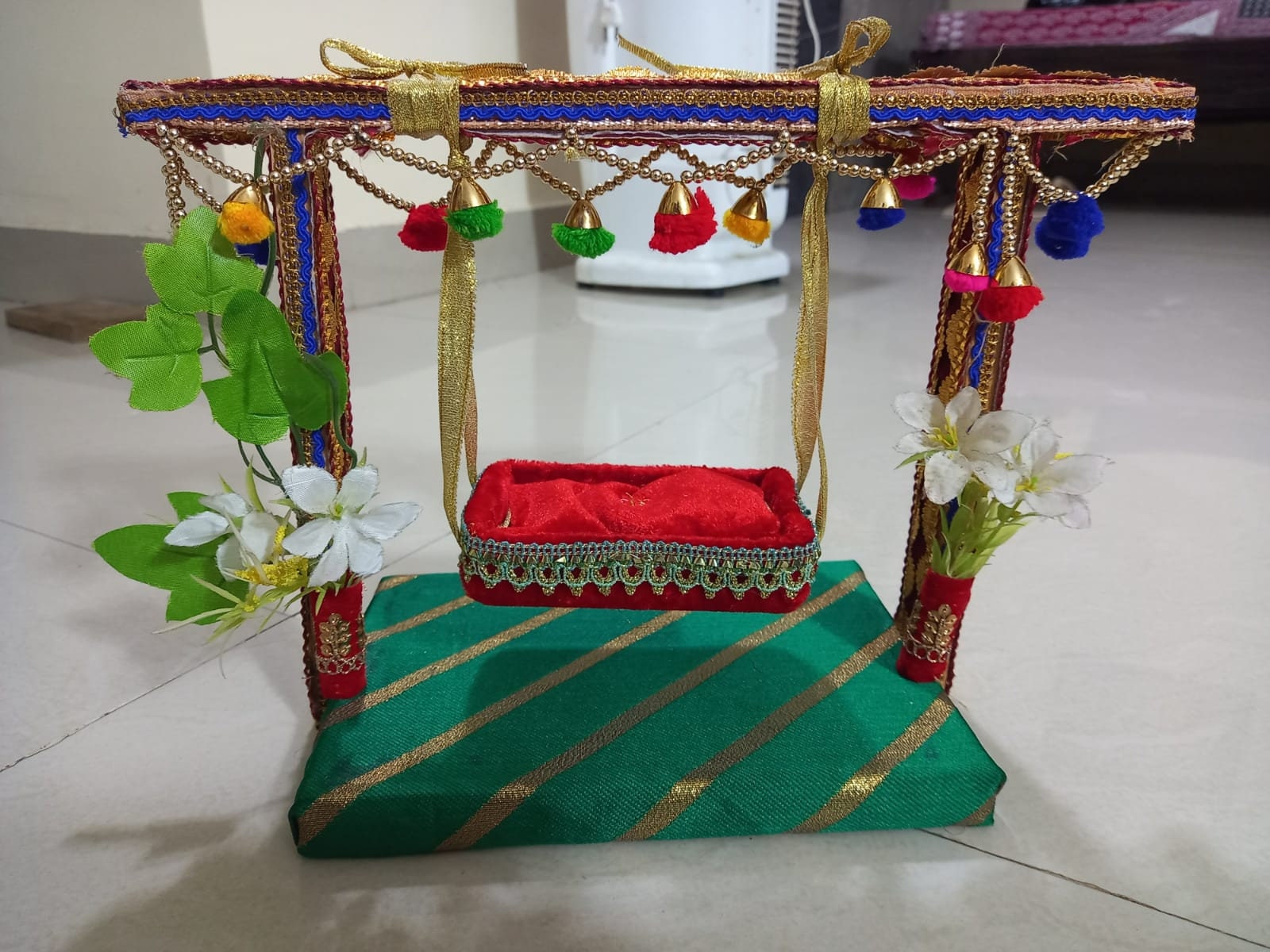 Ethereal Cradle: Hand-crafted Jhula Showpiece for Krishna - Etsy