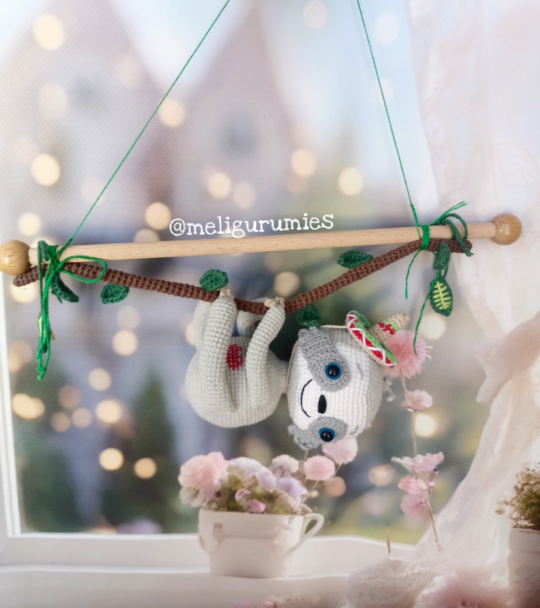 Fathers Day Crochet Sloth Mini Amigurumi Sloth Home Decor Jungle Niko ...