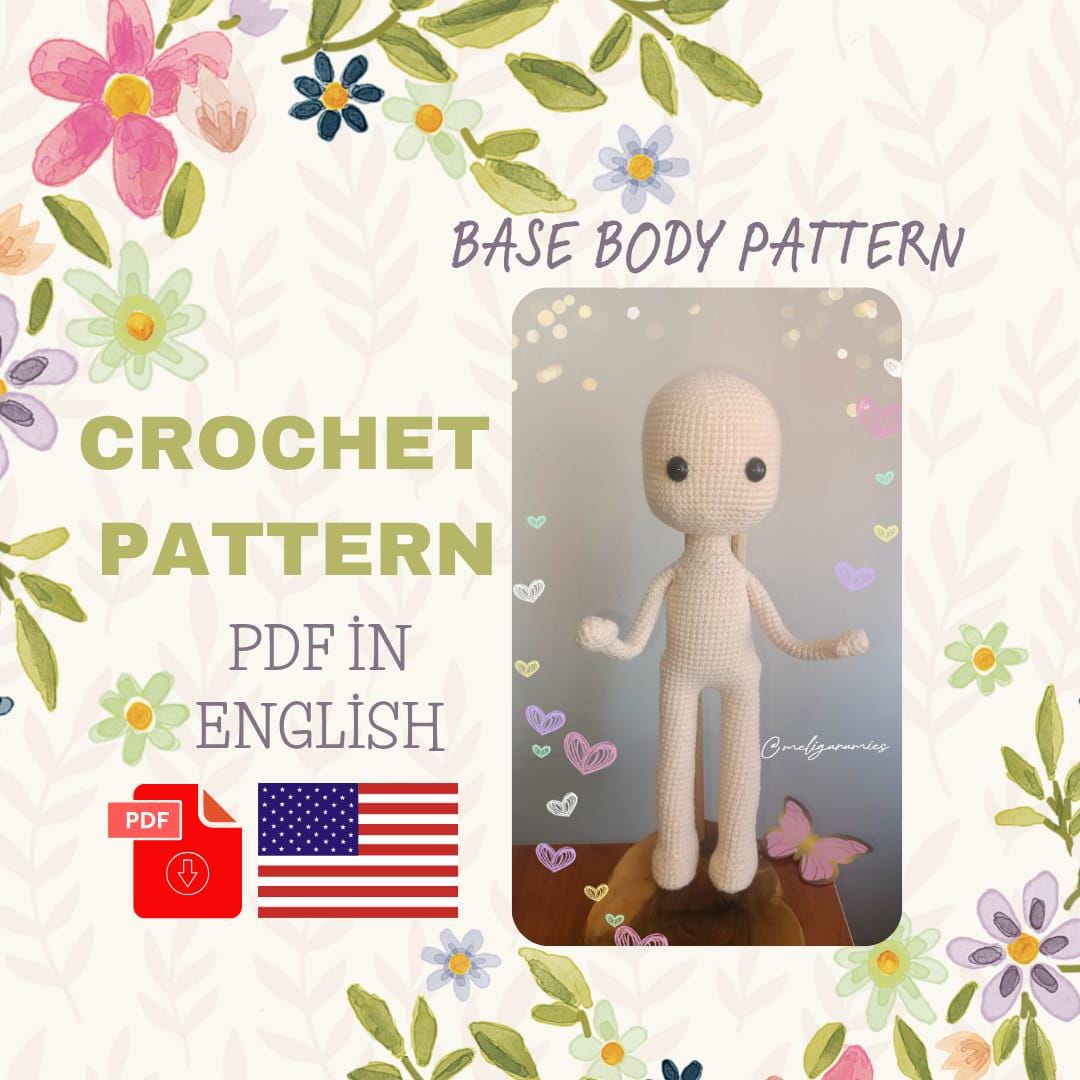 Amigurumi Base Doll Body Crochet Pattern Customizable 25 Cm English PDF ...