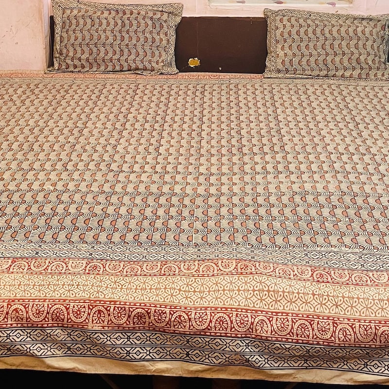 Block Print Bed Sheet - Etsy