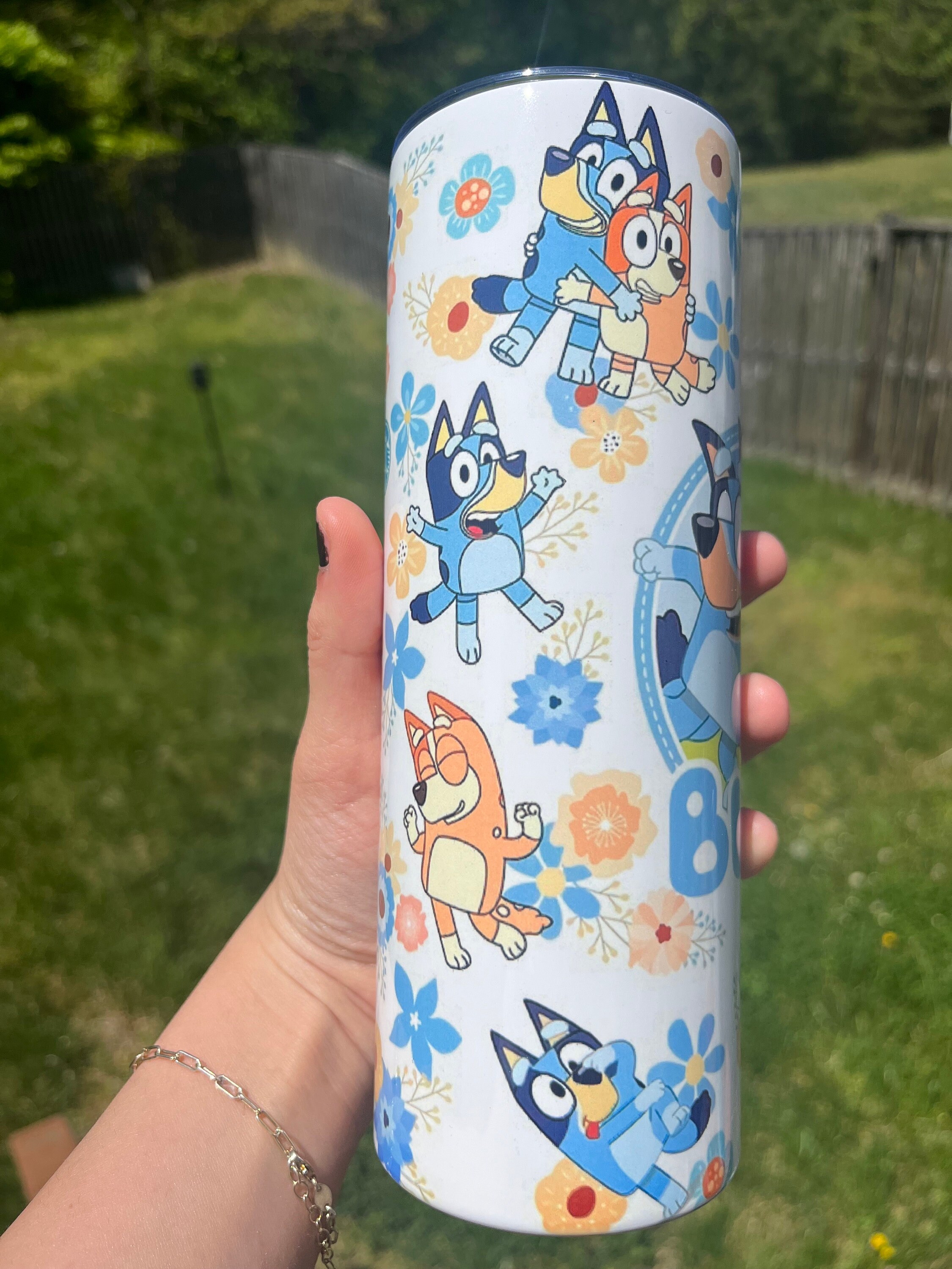 Bluey Tumbler, Gift Ideas, Bluey Inspired, Gift Tumbler, Blue Tumbler ...