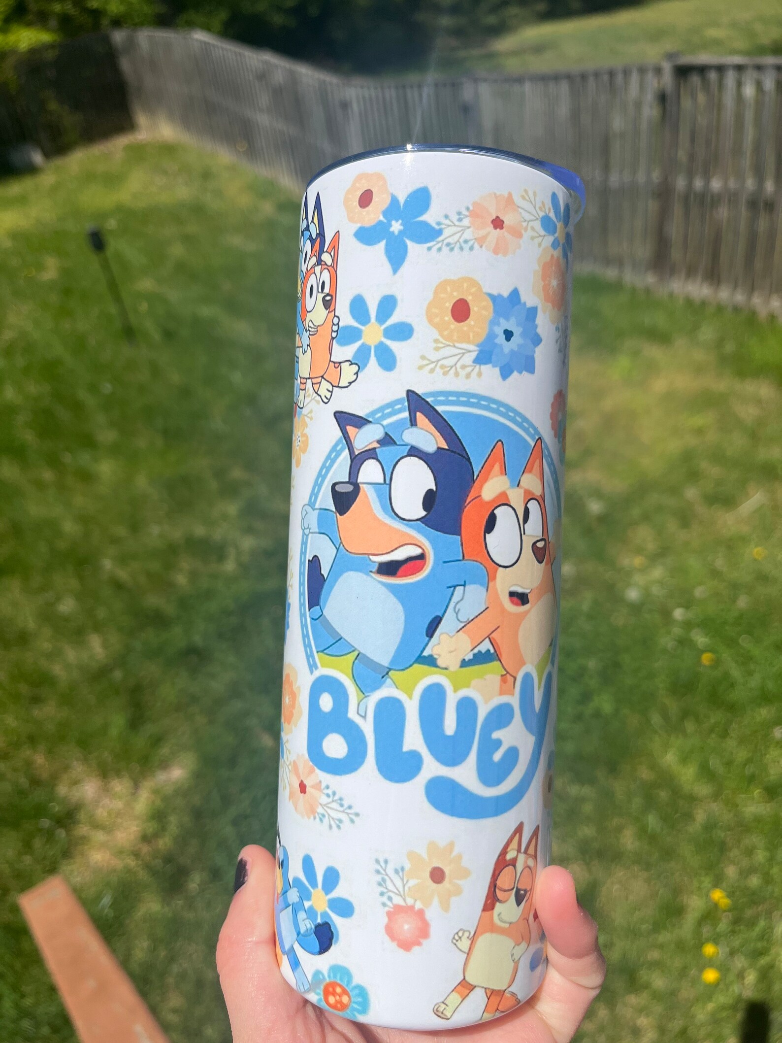 Bluey Tumbler, Gift Ideas, Bluey Inspired, Gift Tumbler, Blue Tumbler ...