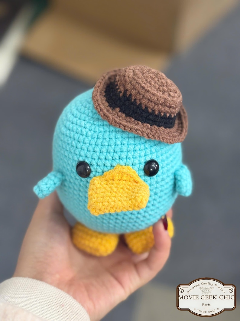 Perry-the-platypus-inspired Crochet Plush | Handmade Amigurumi Toy ...